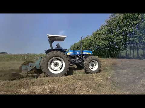 Zuckerrohr-Pflanzgrube // New Holland 7610s Traktor