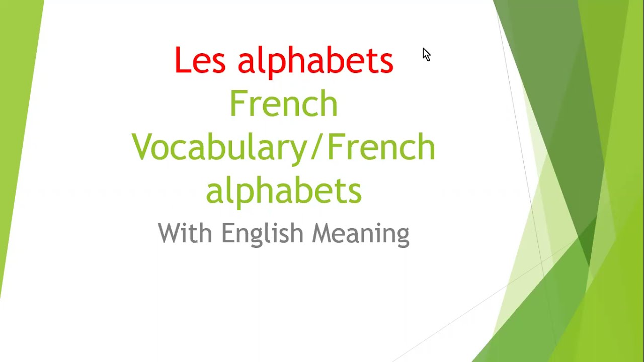 French alphabets with English meaning | Learn French Alphabets ...