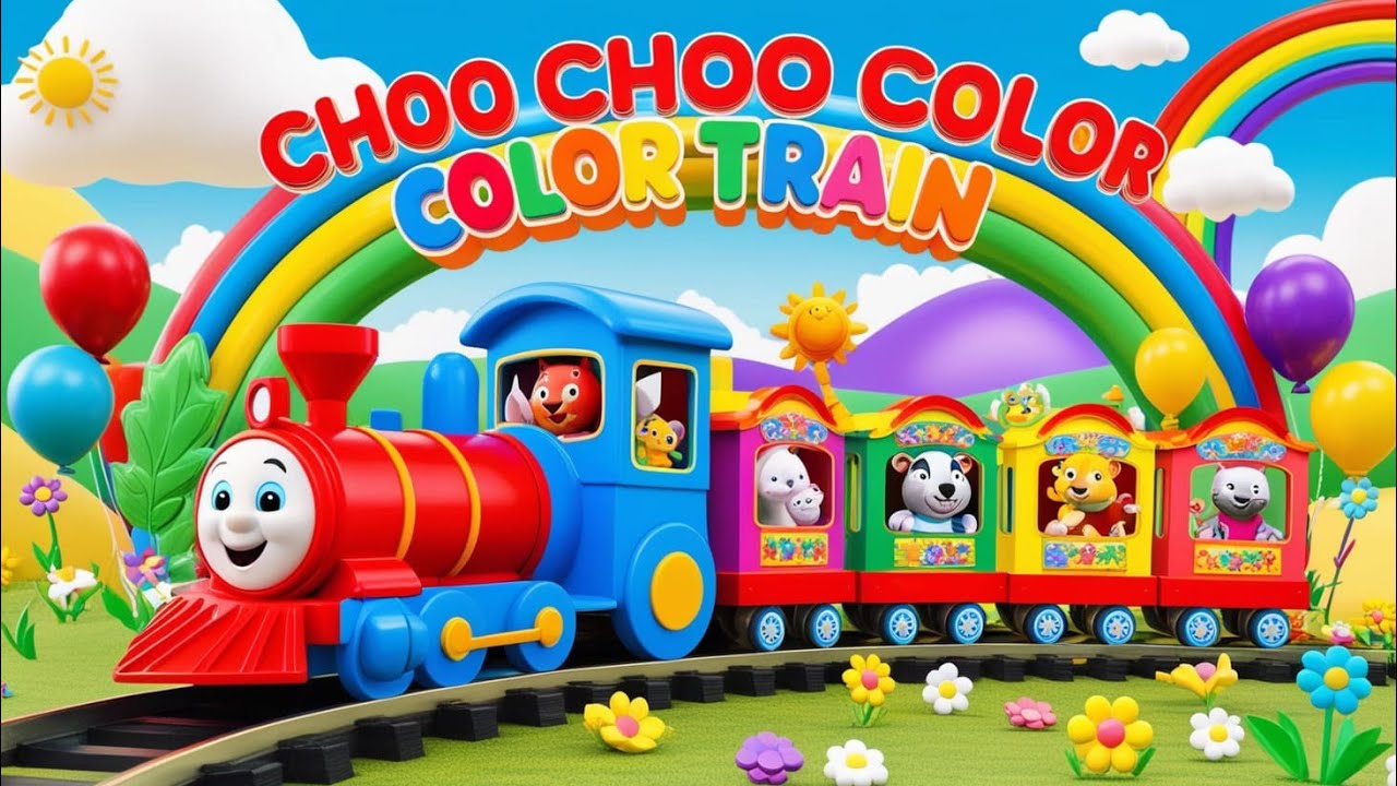 "Choo Choo Color Train Adventure: Fun Nursery Rhymes for Kids! 🚂🎨 ...