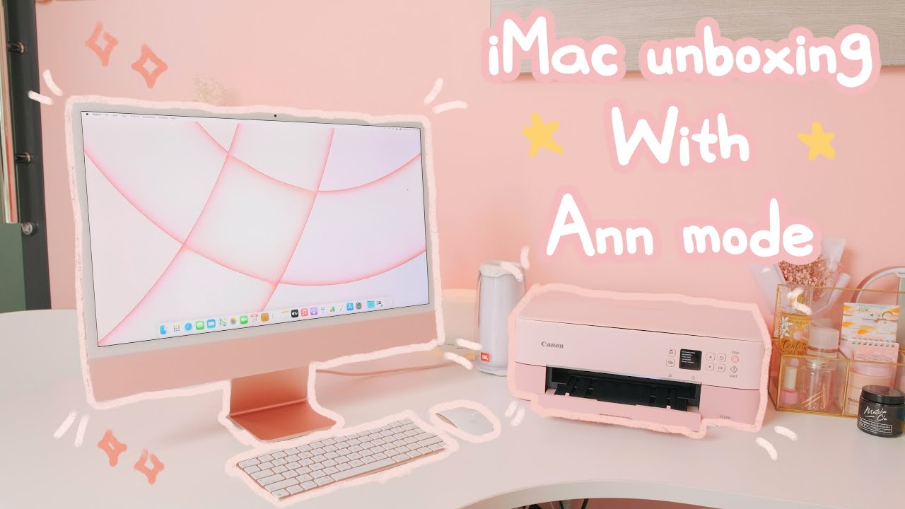 Pink iMac unboxing with Ann mode - YouTube