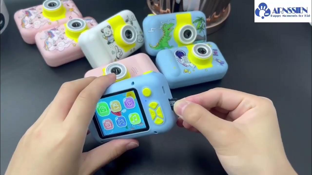 How to remove and install TF Card for X101 ARNSSIEN Kids Camera? - YouTube