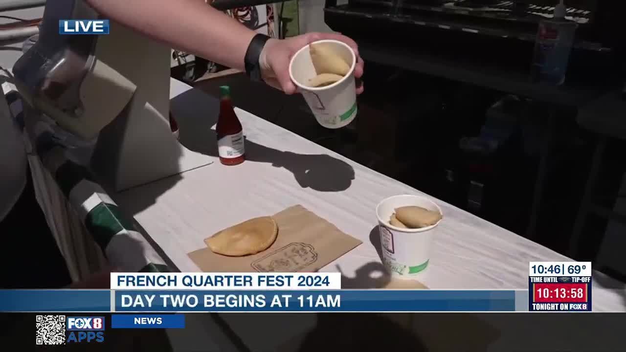 Mr. Wheat's meat pies at French Quarter Fest - YouTube