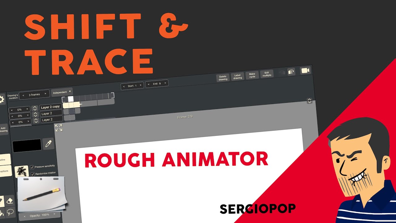 Tecnica de Shift and Trace. Nueva función de Rough Animator App. - YouTube