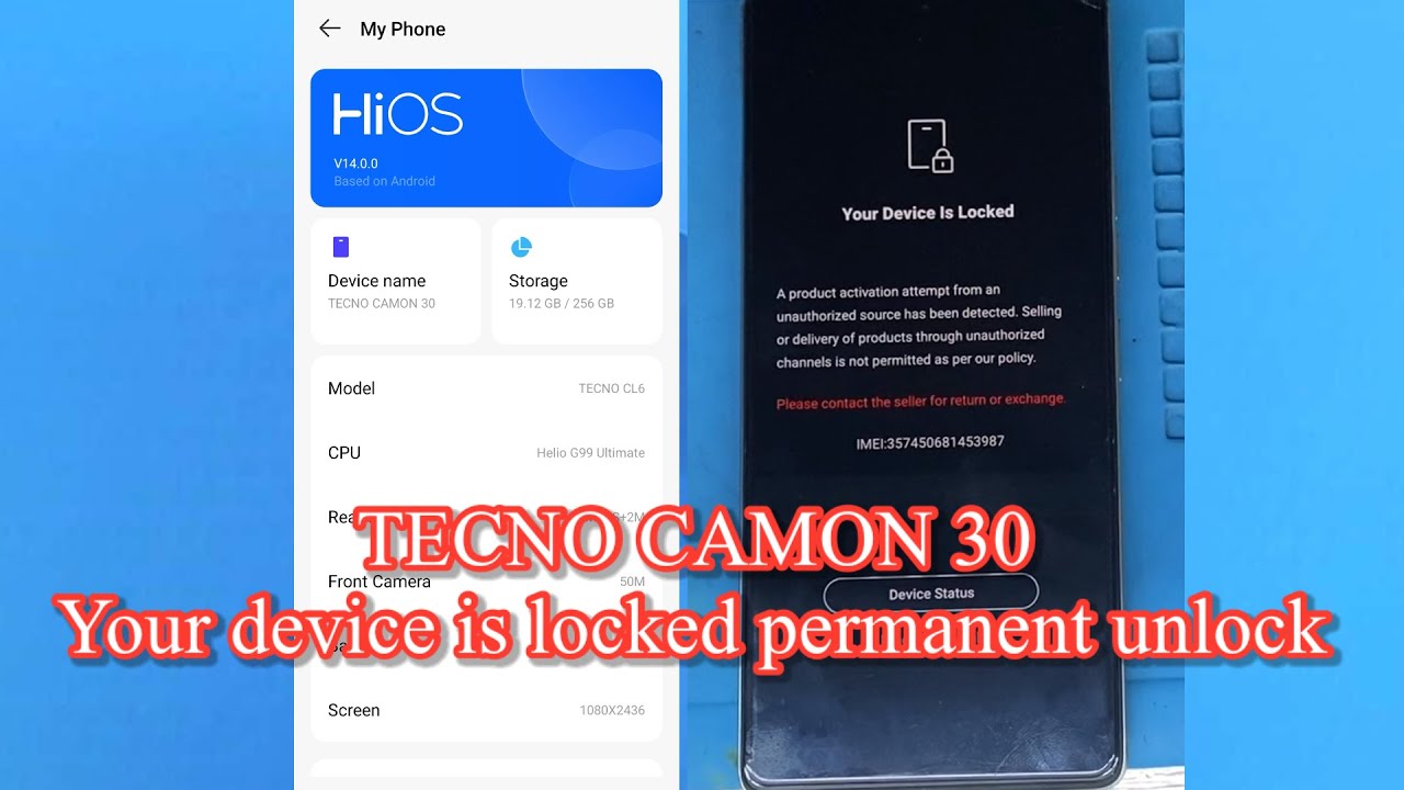 Tecno Camon 30 Mdm lock Permanent unlock - YouTube
