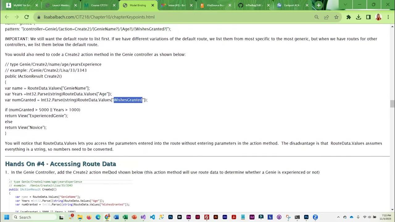 DOT Net Core using RouteData Values - YouTube