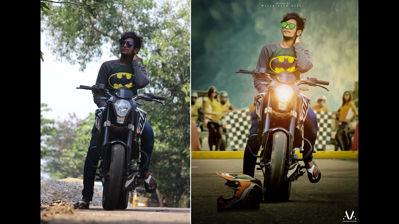 Bike Rider Photoshop Manipulation Effects Tutorial - YouTube