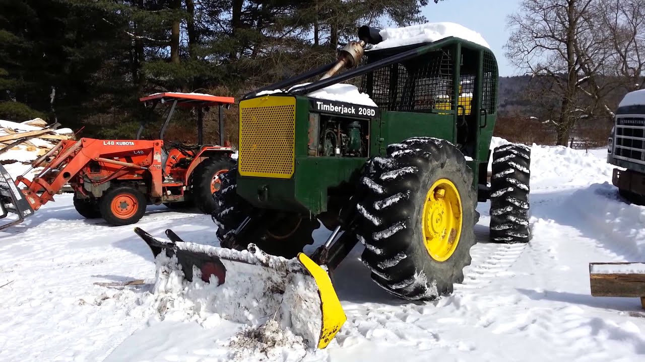 Timberjack 208 with 3-53 Detroit. - YouTube