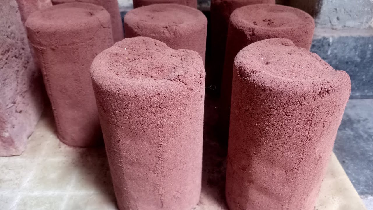 pure red sand crumbling shapes crushing #asmr #crumbling #satisfying ...