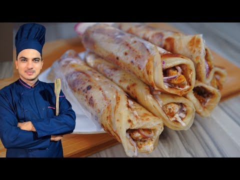 Chicken Roll Paratha Better Than Restaurant|Chicken Chutney Paratha Roll By Chef M Afza