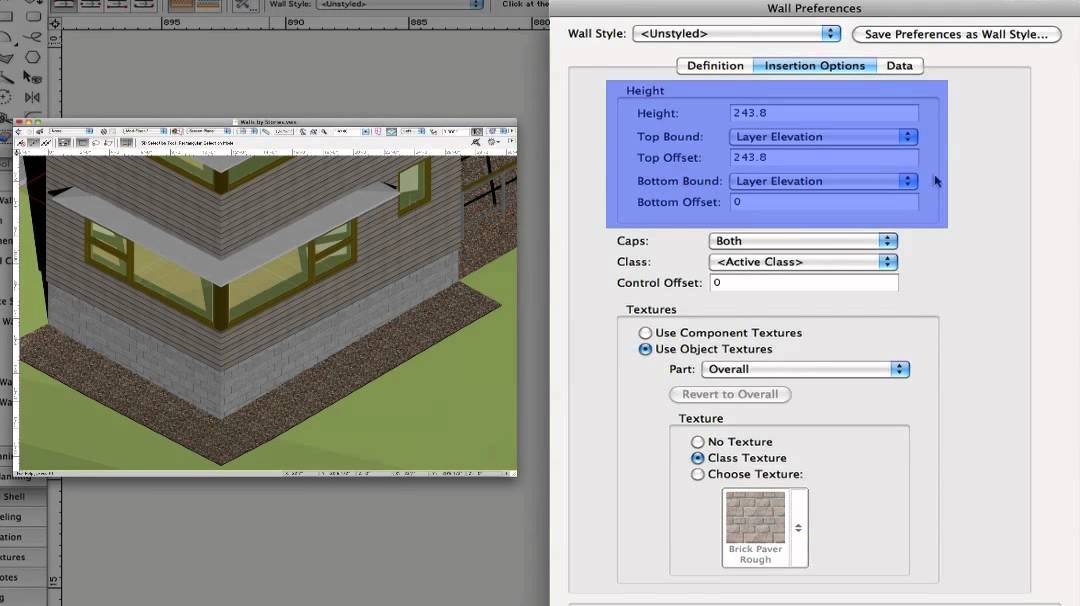 Vectorworks 2015: Wall Preferences - YouTube