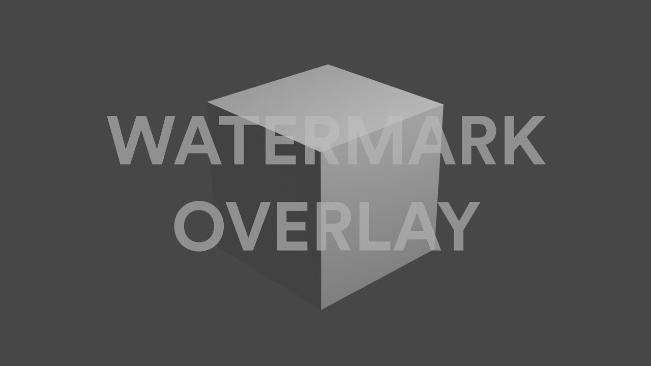 Blender - Add a Watermark to your Renders! (Works with FX overlays too ...