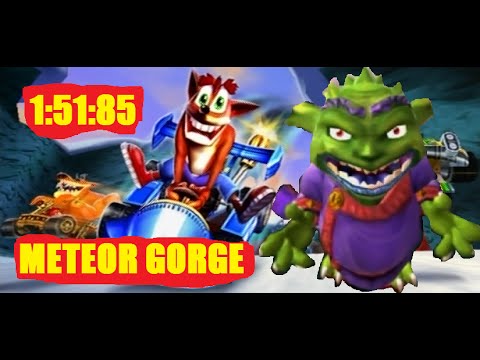 Crash Nitro Kart Velo On Meteor Gorge TIME TRIAL PS2 - YouTube