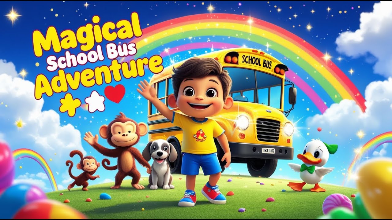 🎬 Roro’s Magical School Bus Adventure 🚌 Learning Numbers, ABC & Fun for ...