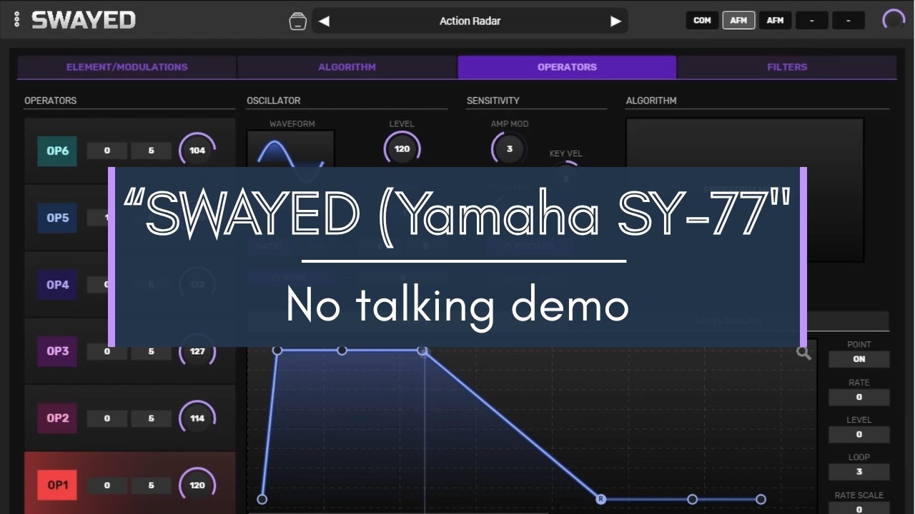 SWAYED – Yamaha SY-77 Emulator VST Plugin | No Talking Demo - YouTube