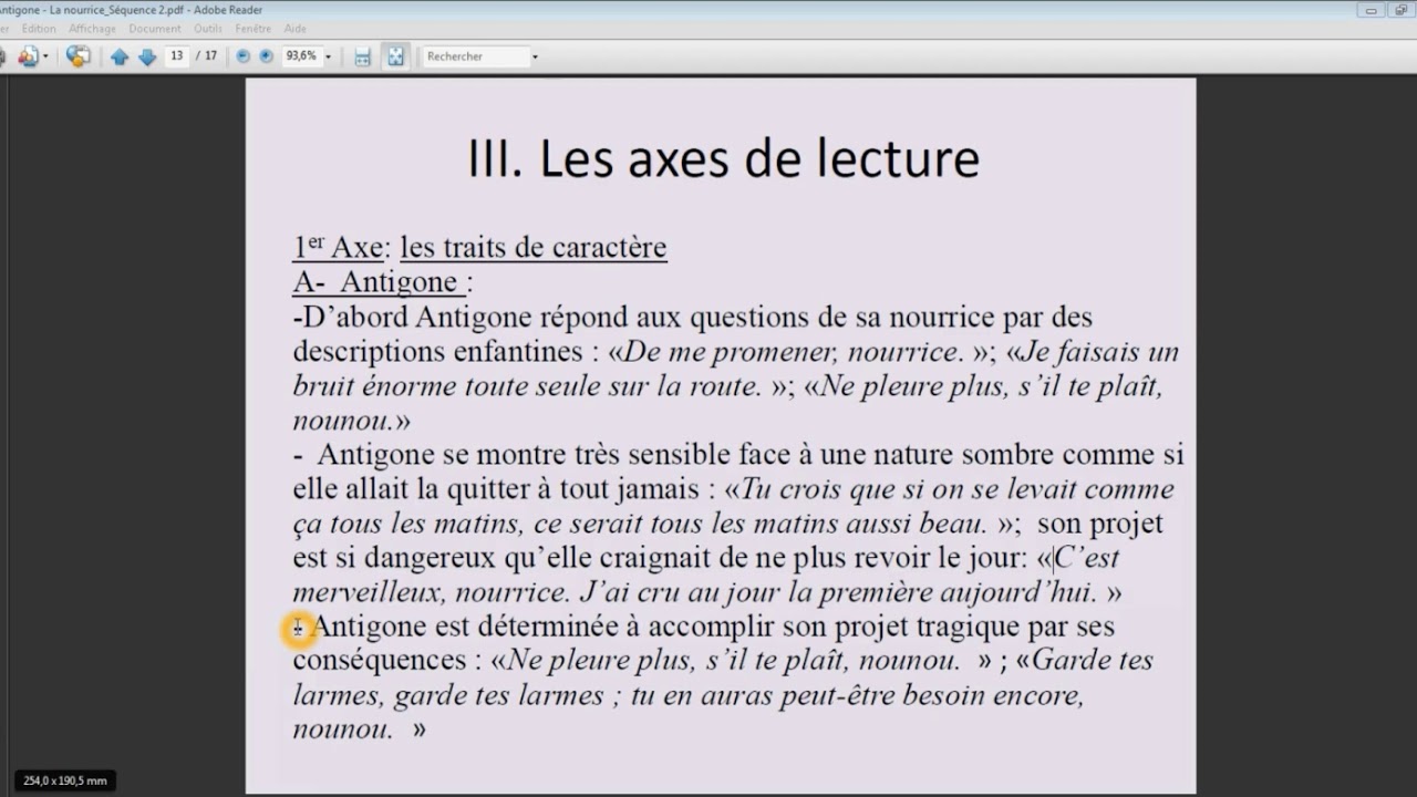 Texte tragique