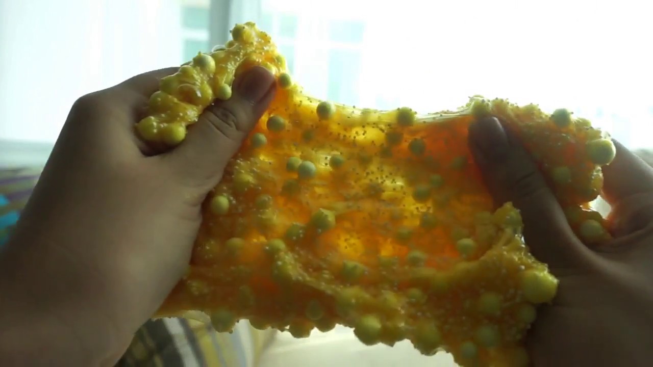️ CRUNCHY SLIME! Sweet corn slime ASMR, magnified, up-close sounds ️ ...