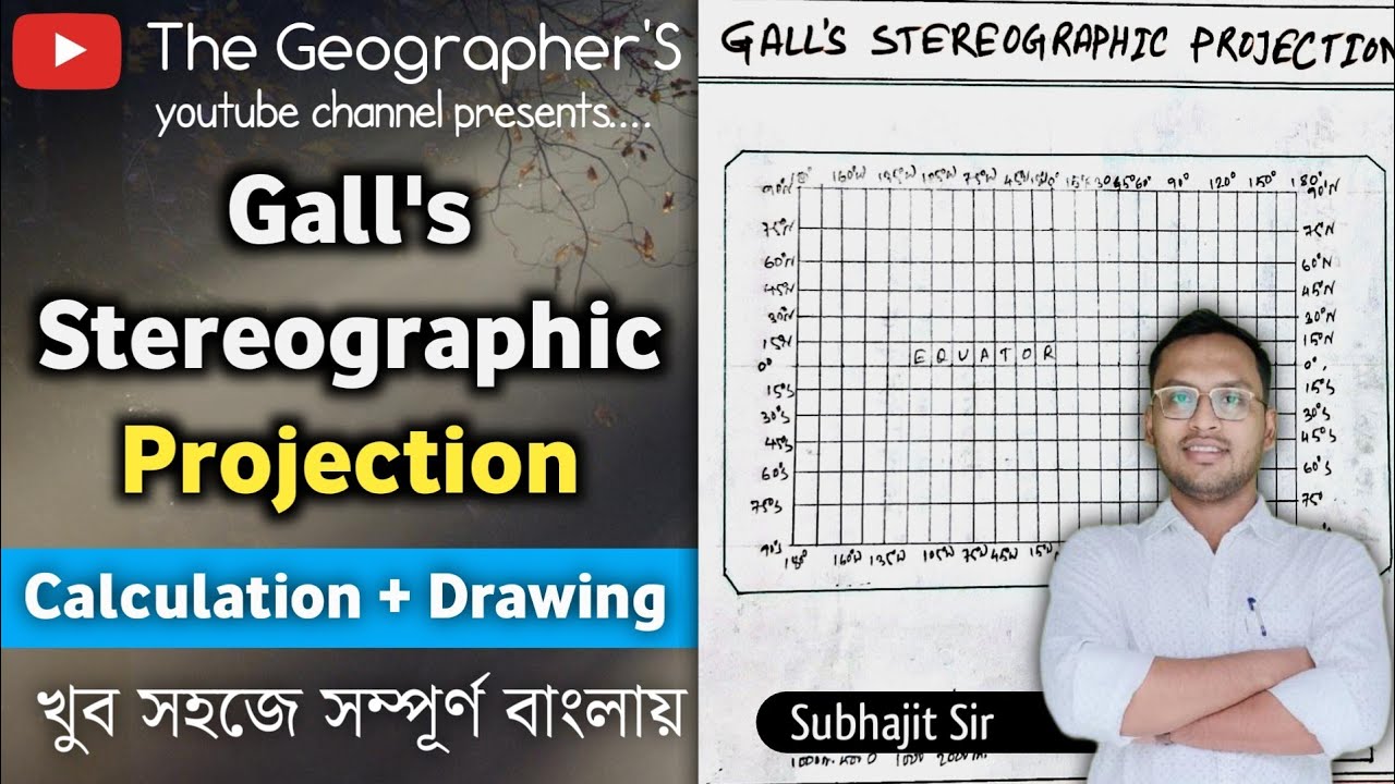 Gall's Stereographic Projection || Map Projection || Geography ...