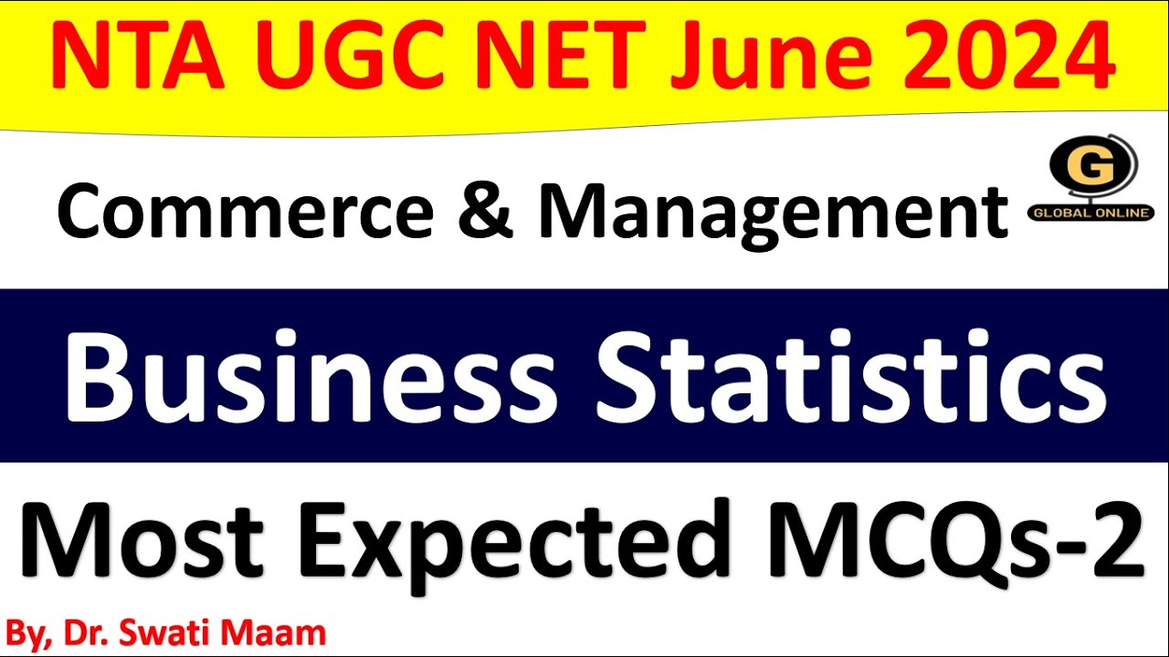 Most Expected MCQs Part 2| Business Statistics | NTA UGC NET 2024 ...