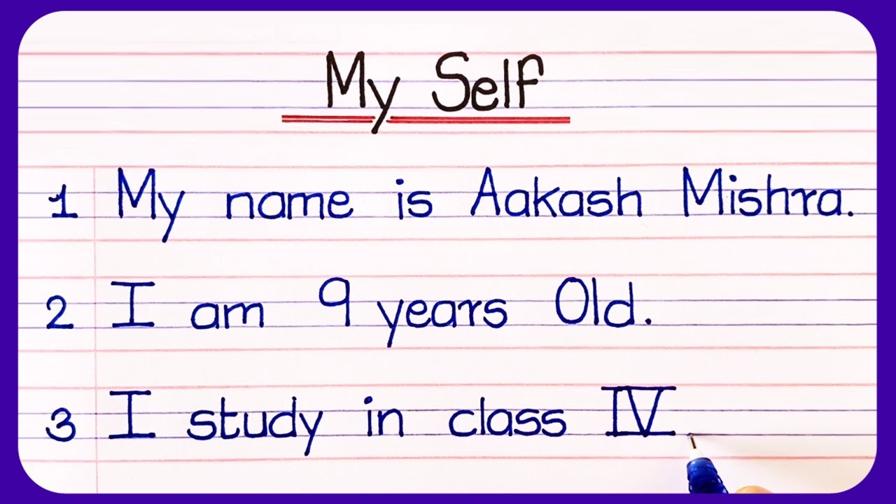 myself essay in english // Myself // Myself English // Essay on myself ...