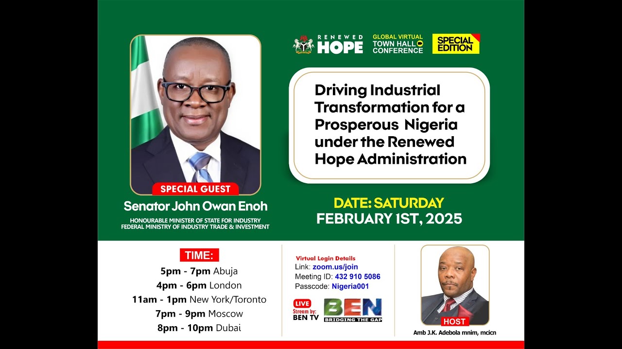 Virtual Conference with Senator John Owan Enoh Honourable - YouTube