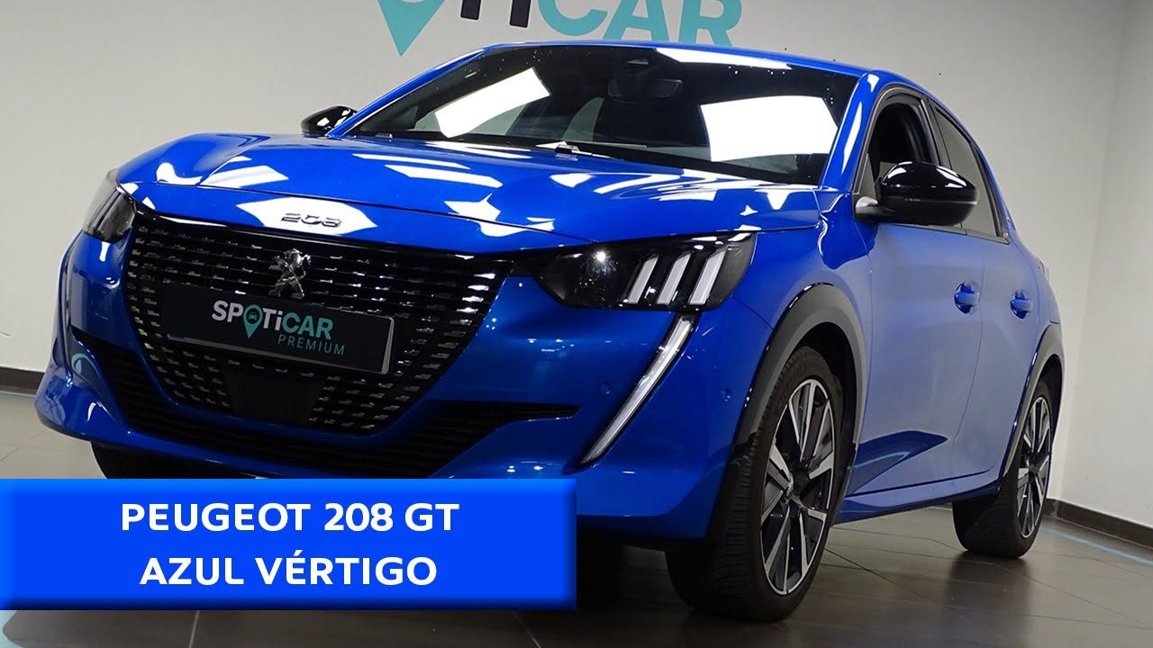 PEUGEOT 208 GT AUTOMATICO 130 CV - AZUL VERTIGO - YouTube