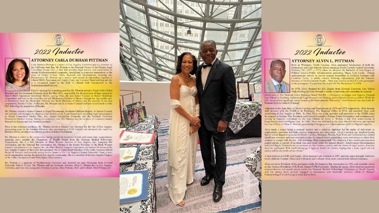Carla Durham Pittman and Alvin Pittman inducted into the Langston Bar ...