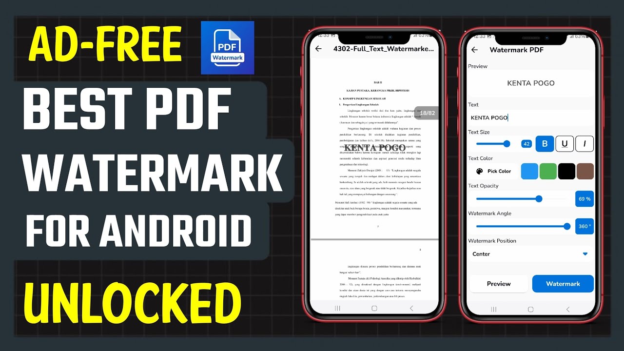 Best Free PDF Watermark App for Android - YouTube