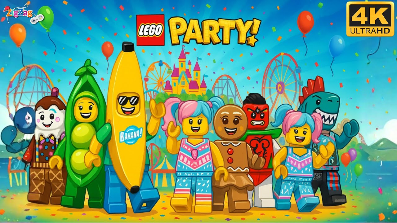 LEGO® Party! Completo Todas as Zonas | Full Movie Game | 4K ...