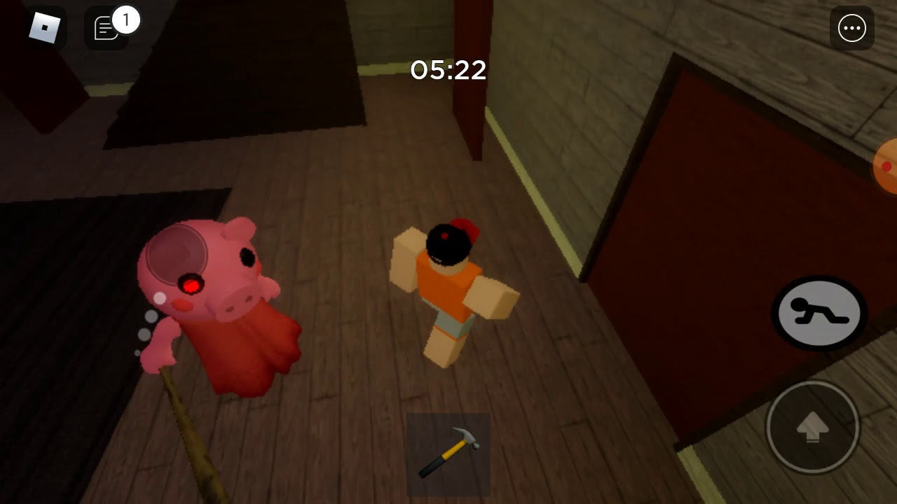 playing horror piggy (roblox game) - YouTube