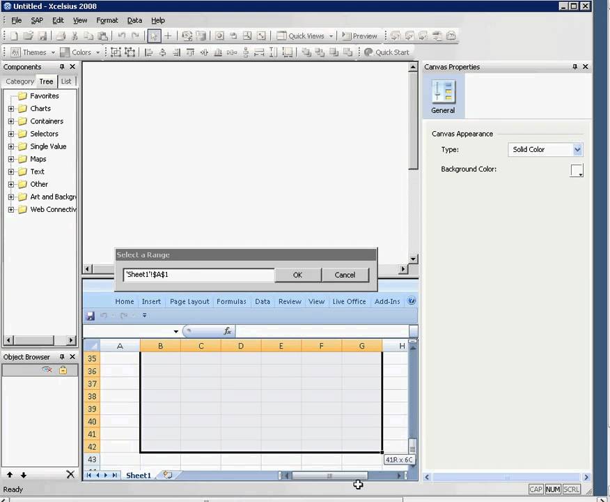 Xcelsius and BW with BICS: step 2 (Xcelsius Connection) - YouTube