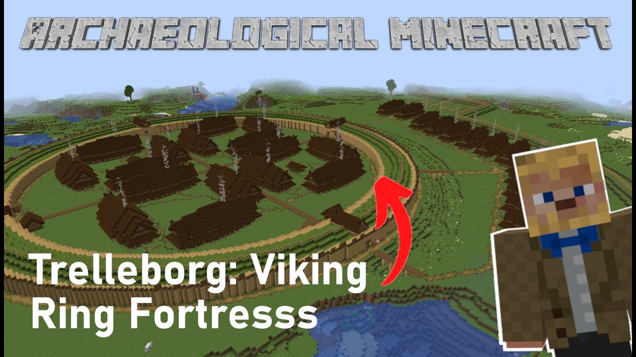 Archaeological Minecraft - Viking Ring Fortress at Trelleborg - YouTube