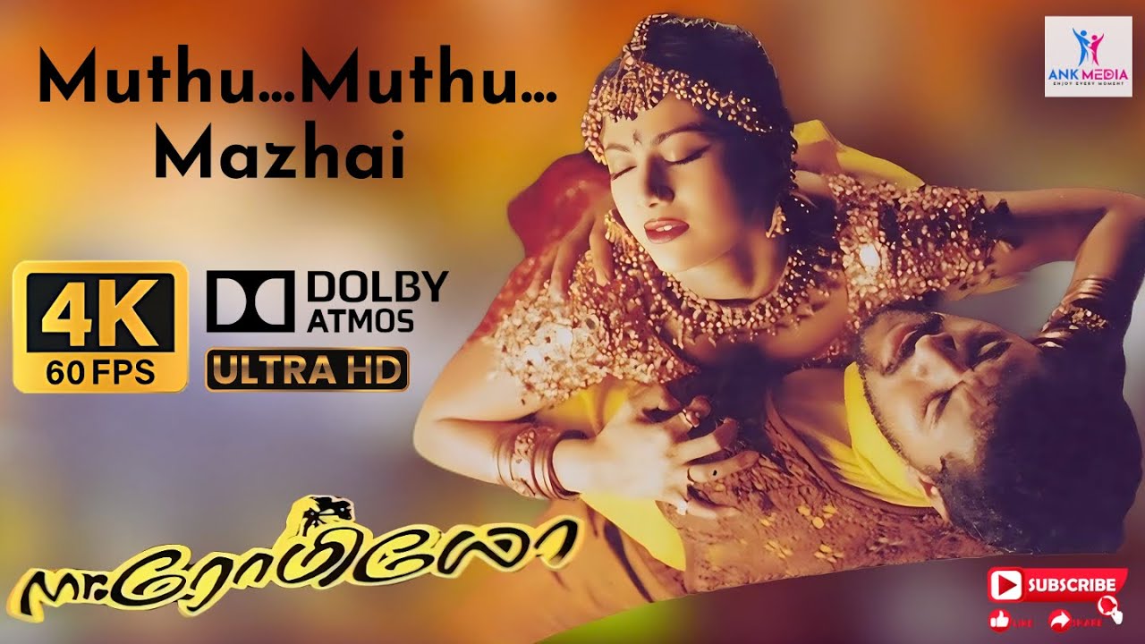 Muthu muthu Mazhai 4k 60 fps Video Song | Mr Romeo | Prabhudeva | Shilpa Shetty | A R Rahman ...