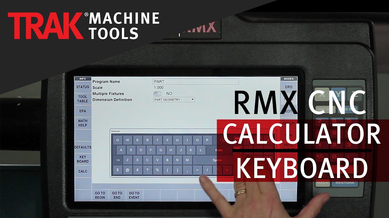 Calculator & Keyboard | ProtoTRAK RMX CNC | Overview - YouTube