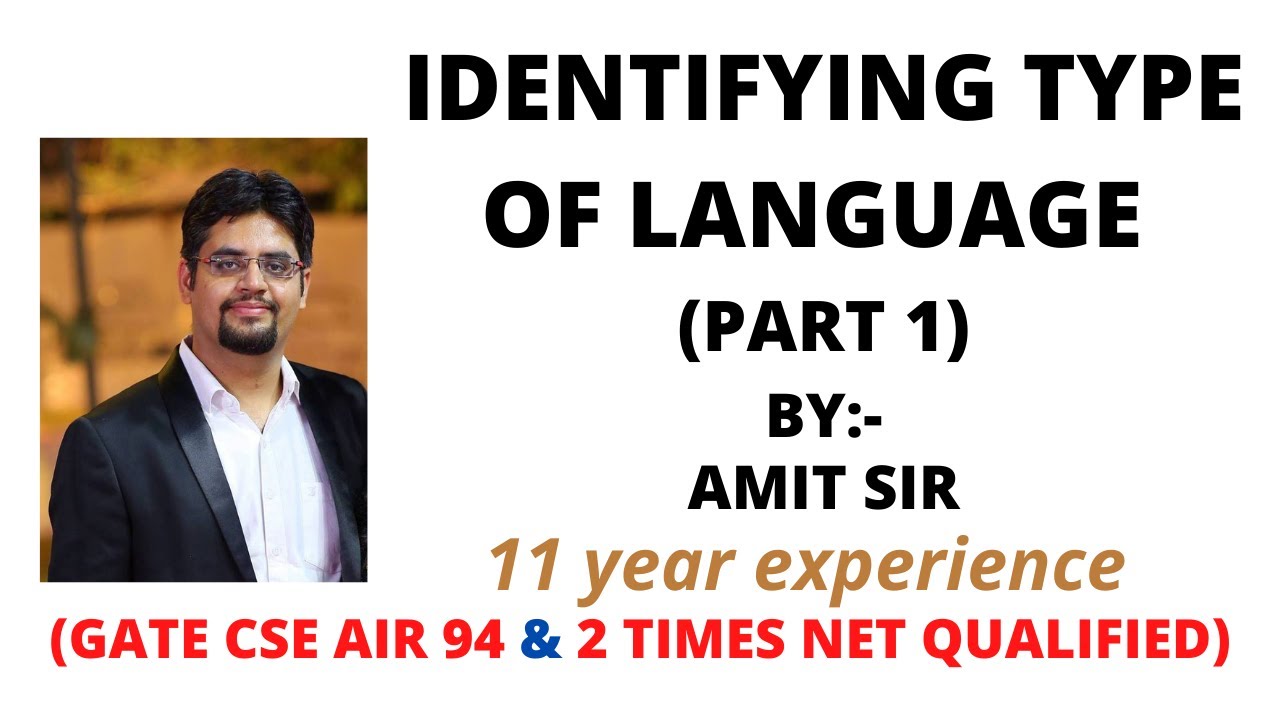 43. identifying the type of language - YouTube