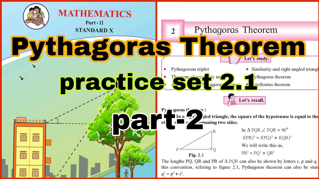 Pythagoras theorem| practice set 2.1|part2|#maths #10th #best_teacher ...