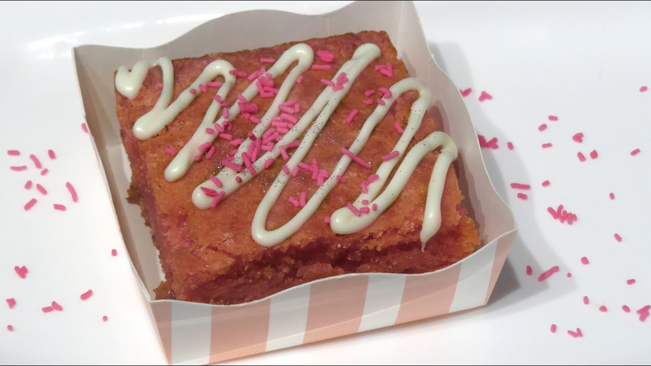 Pink Velvet Blondies Recipe | CupcakeGirl - YouTube