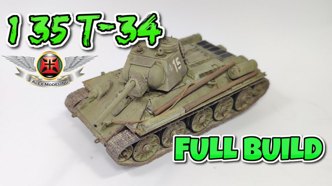 TAMIYA T-34 FULL BUILD VIDEO BUILD #T34 #Russian Tank - YouTube