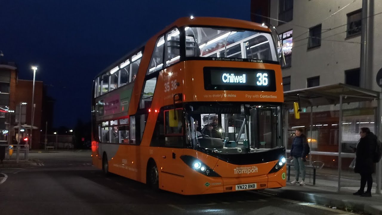 NCTX Buses 530 (YN22 BNB) | leaving Beeston | Orange 36 - YouTube