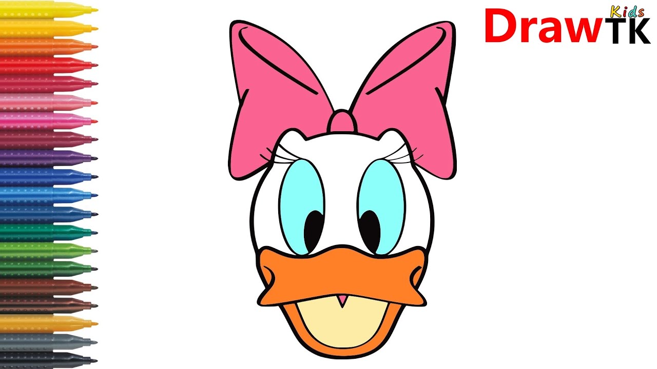 Daisy Duck Çizim Ve Boyaması | Çocuklar İçin Boyama Videoları - YouTube