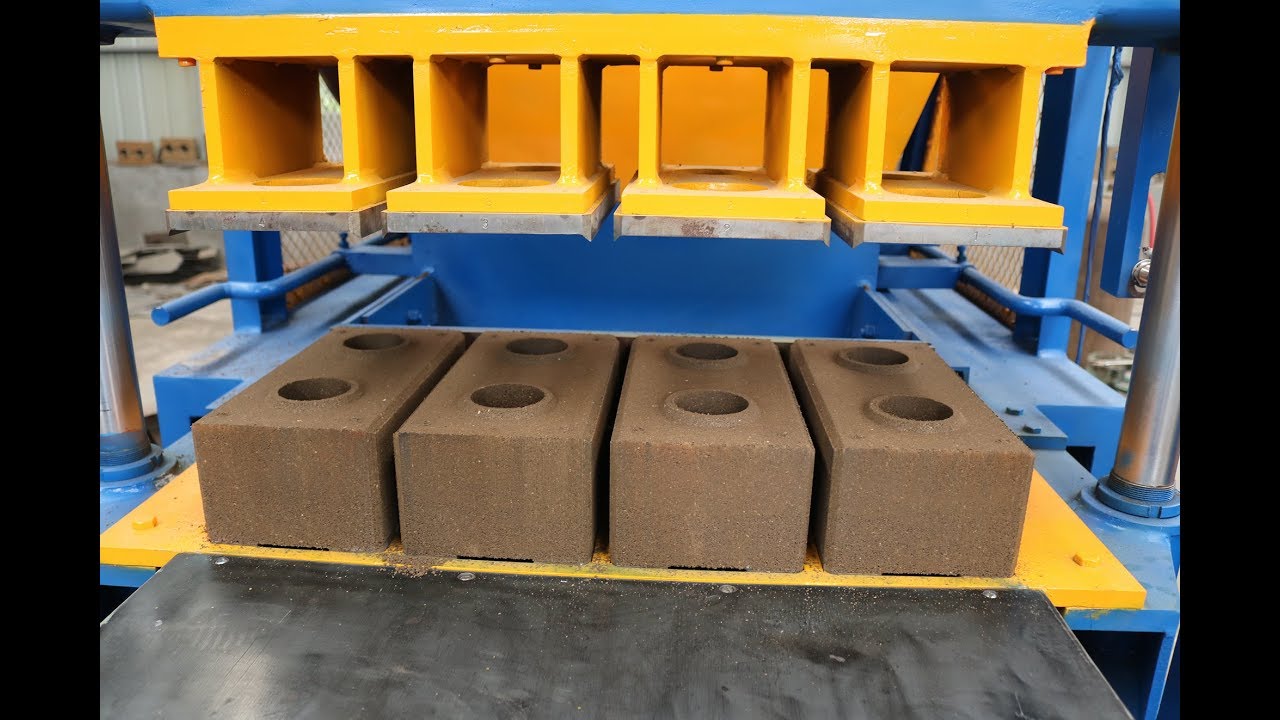 SYN4-5 Automatic hydraulic interlocking soil cement earth compressed ...