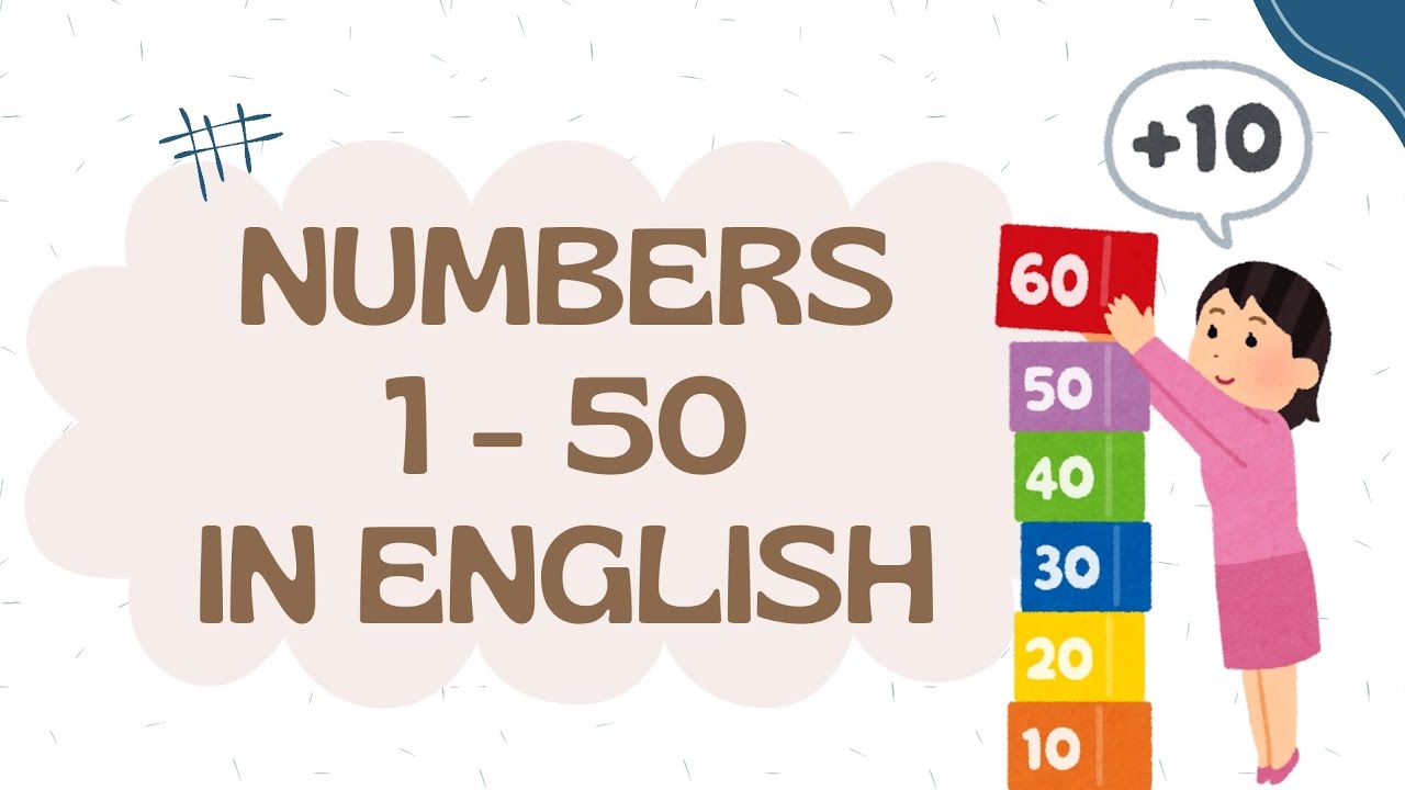 NUMBERS 1 - 50 IN ENGLISH || MENGENAL ANGKA 1 SAMPAI 50 DALAM BAHASA ...