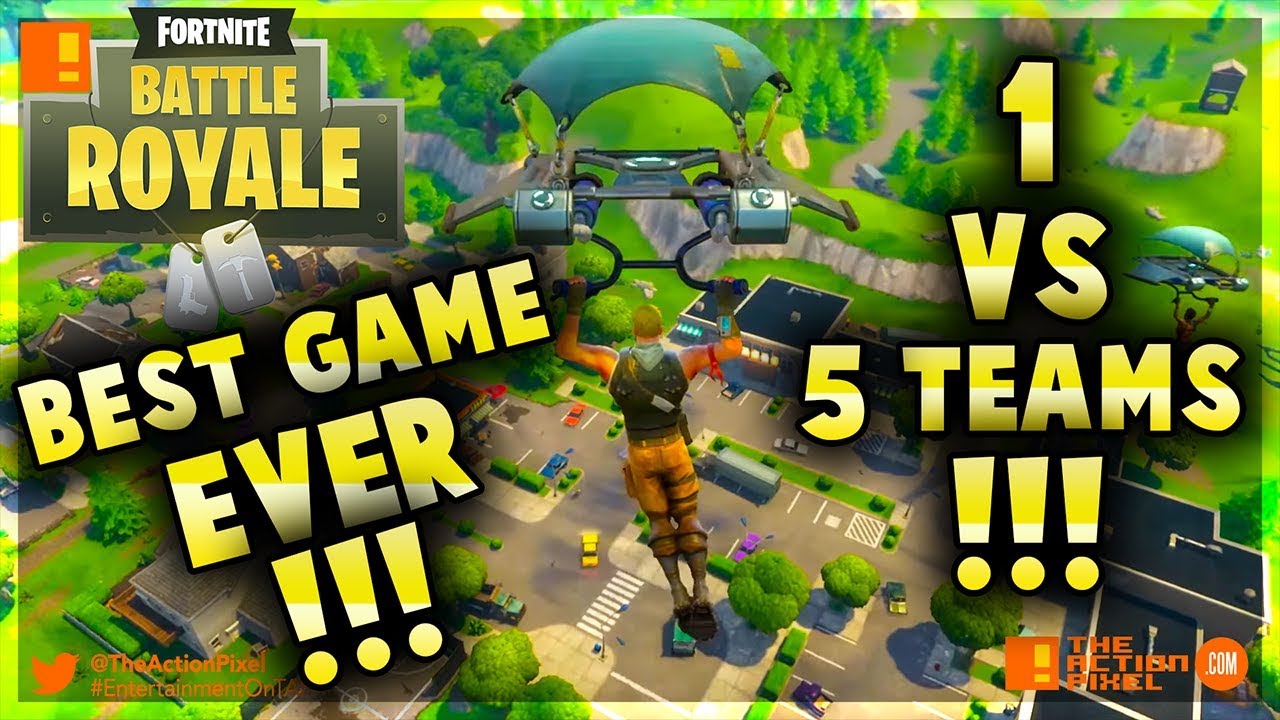 Fortnite Battle Royal | Most Intense Game Ever | 1 Player vs 5 Teams ...