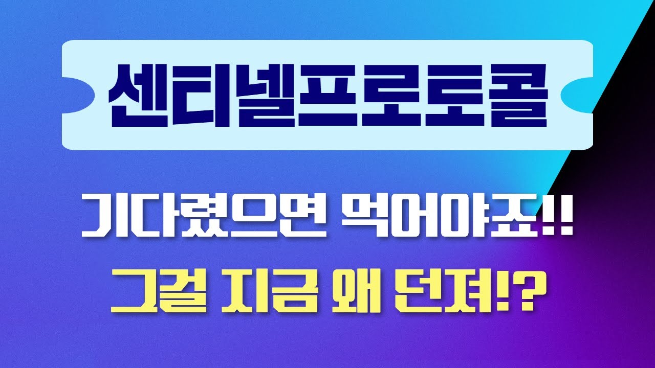 센티넬프로토콜 기다렸으면 먹어야죠 그걸 지금 왜 던져 센티넬프로토콜 센티넬프로토콜코인 센티넬프로토콜코인차트분석