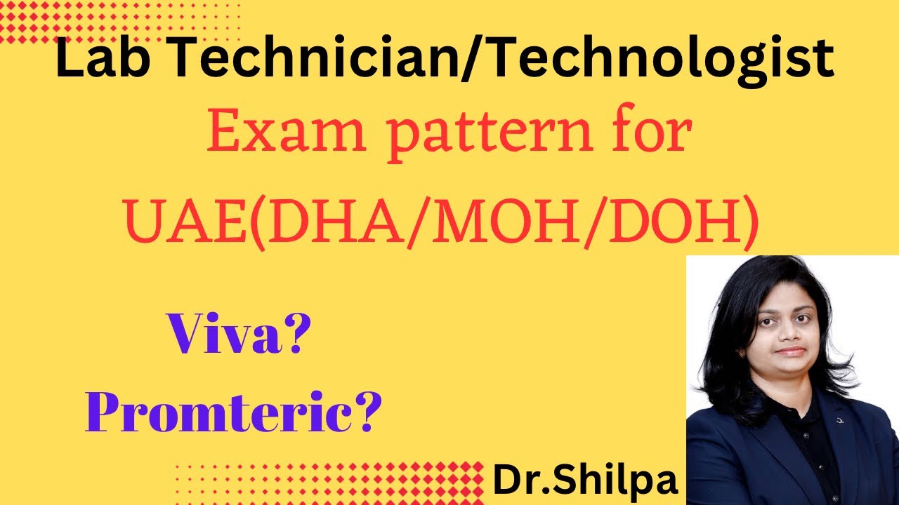 Exam pattern for DHA/MOH/DOH for lab technician/technologist - YouTube