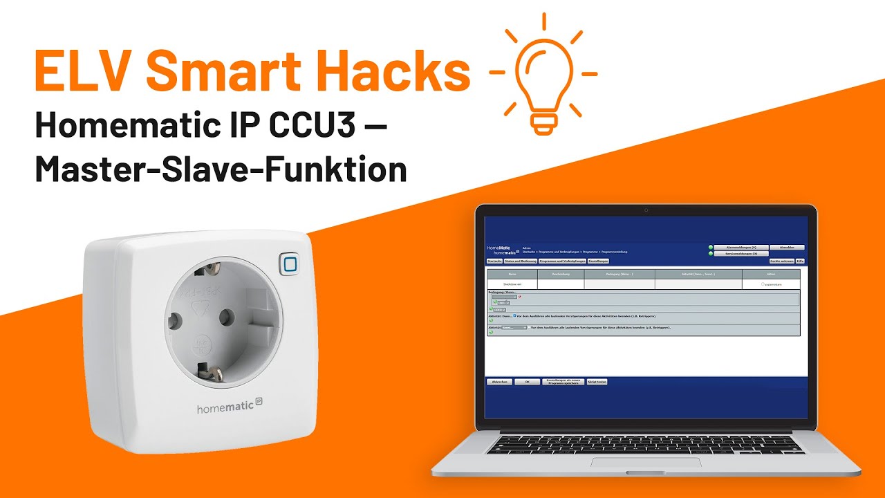 Homematic IP Master Slave Funktion an der CCU - ELV Smart Hacks - YouTube