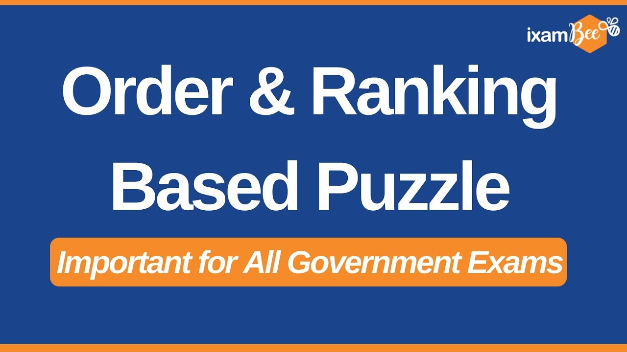 Order and Ranking Puzzle | Reasoning | Important for all Exams - YouTube