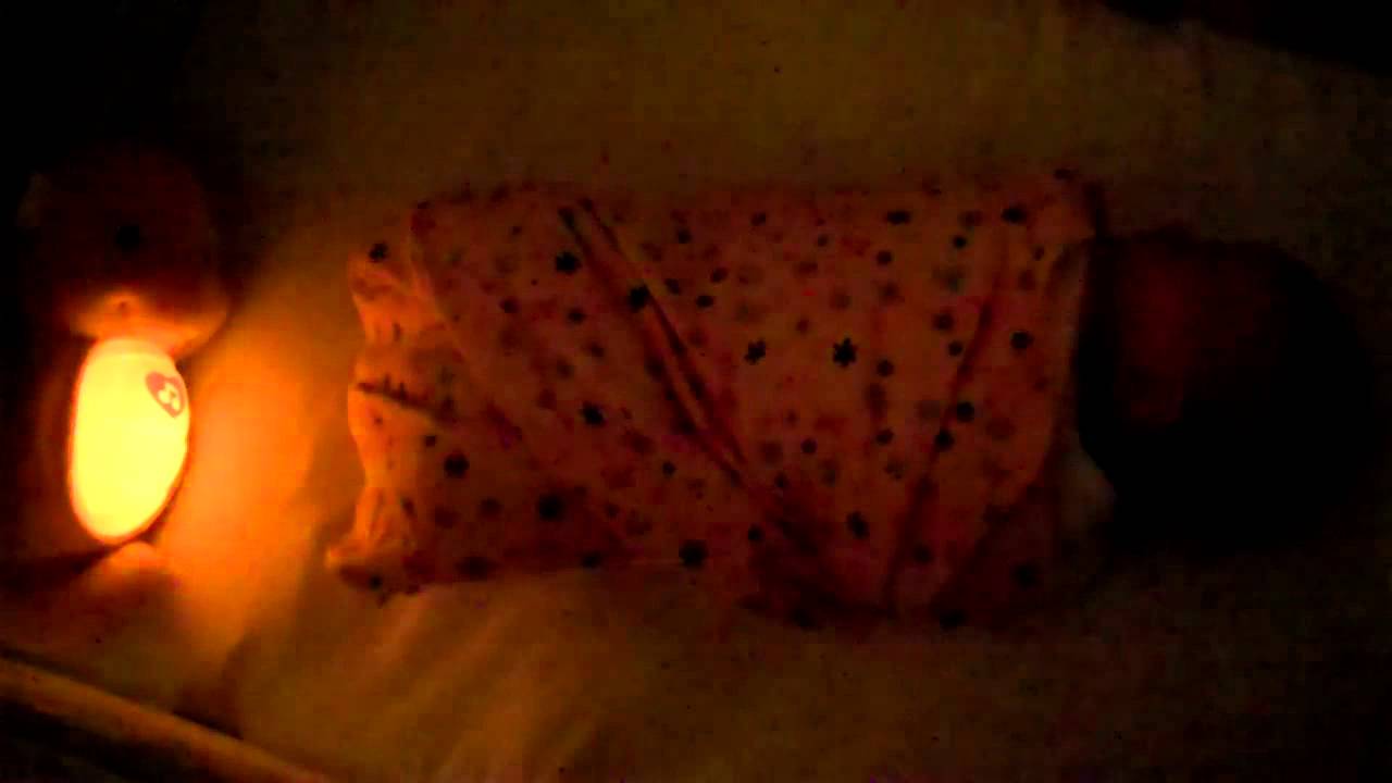Alexis sleeping with her gloworm - YouTube