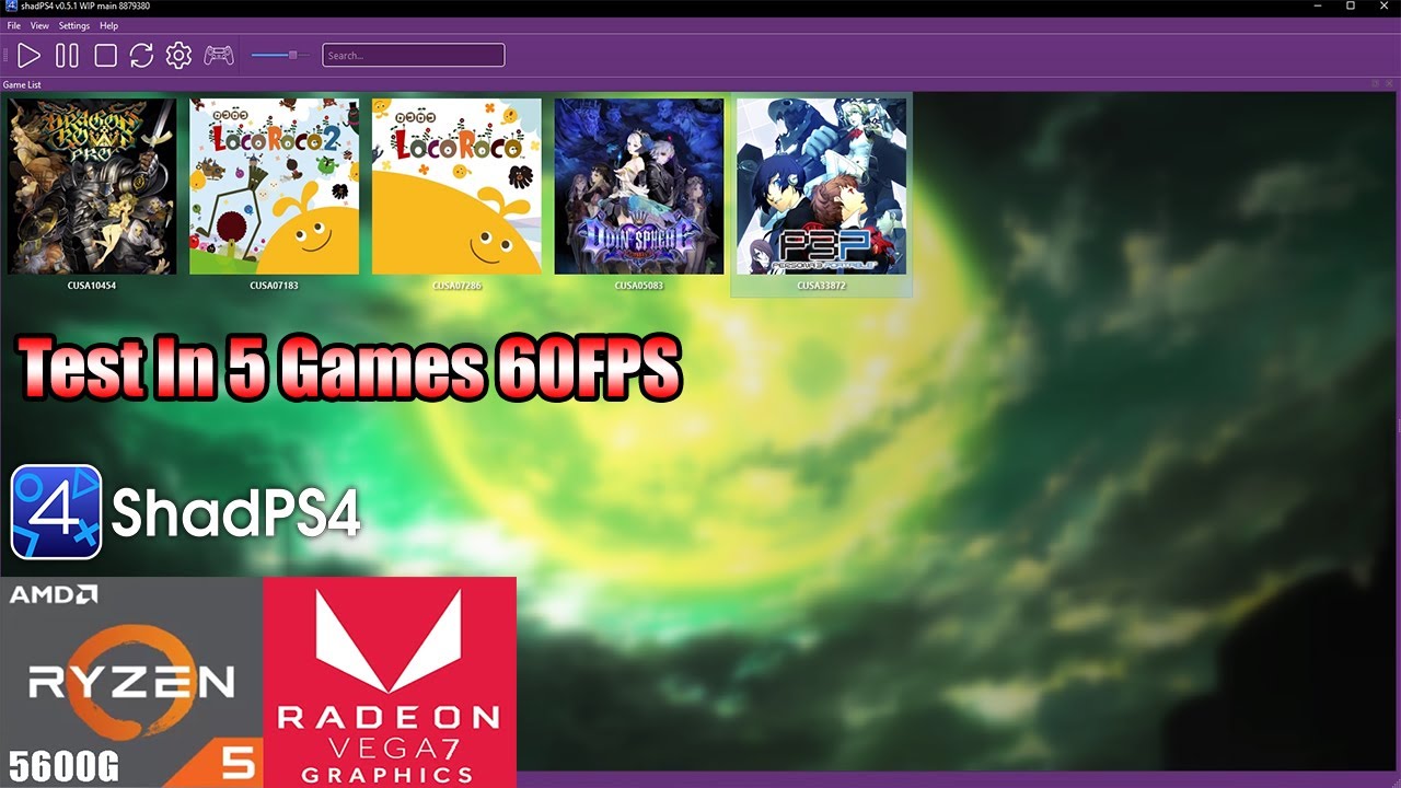 ShadPS4 (PS4 Emulator) | Test In 5 Games 60FPS | Ryzen 5 5600G Vega 7 ...