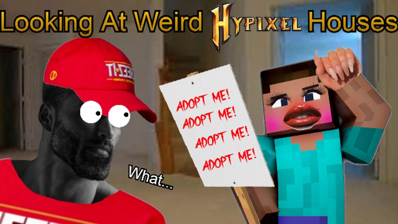 Looking At Weird Hypixel Houses... - YouTube