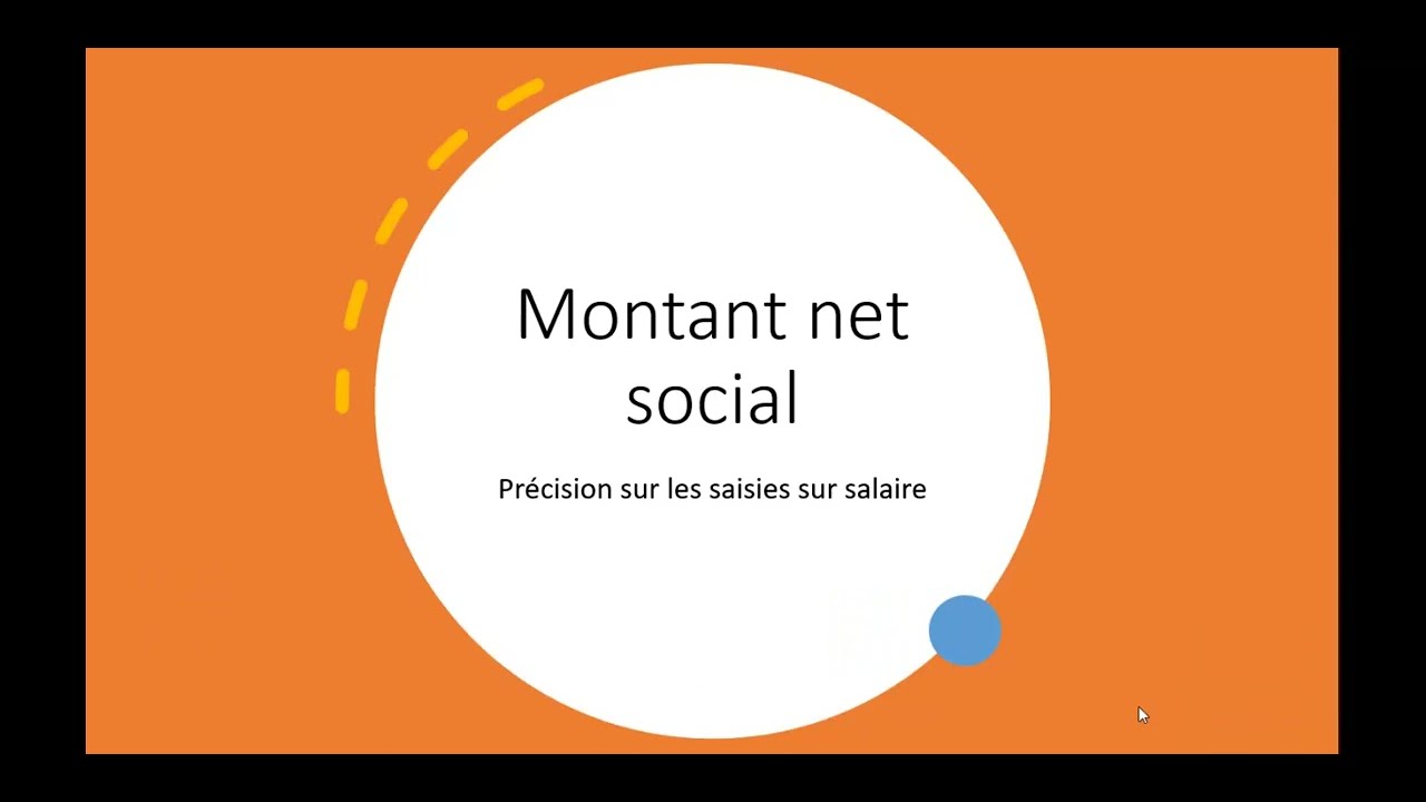 Montant net social - précision sur les saisies sur salaire - YouTube
